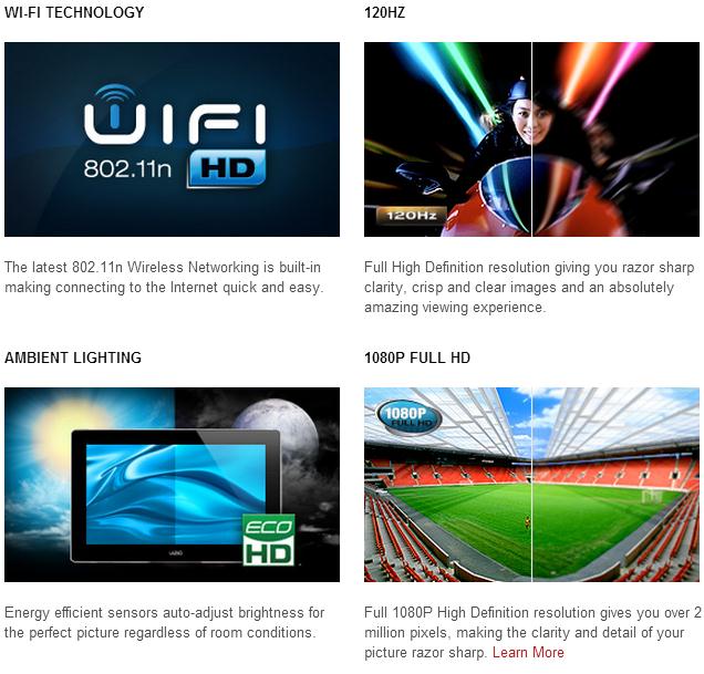 VIZIO E3D470VX 47-Inch Class Theater 3D LCD HDTV with Internet Apps