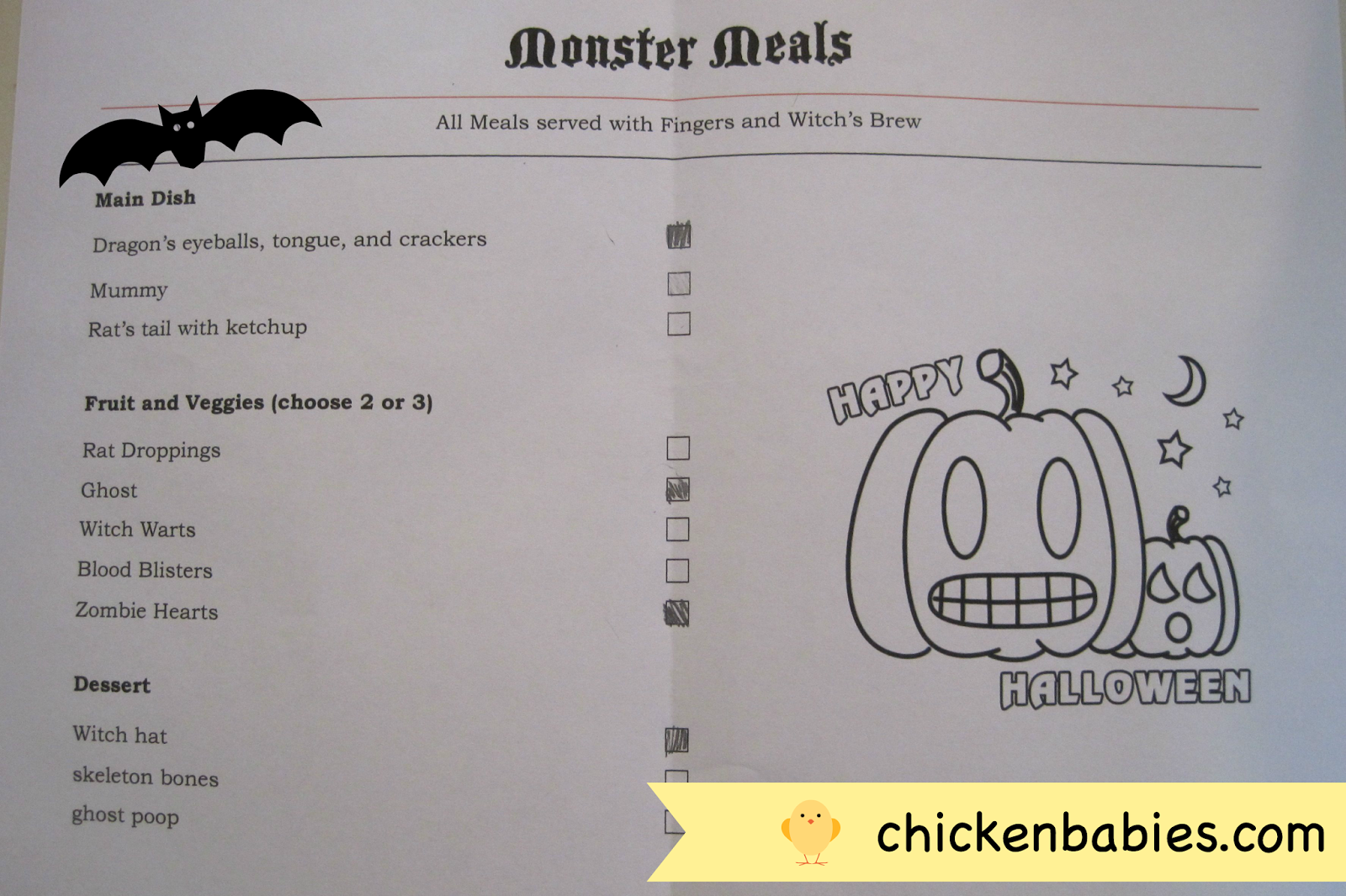 chicken babies: Easy and Fun Monster Meals