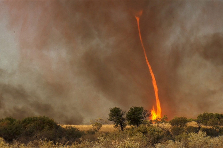 Mysterious natural phenomenon of air fire