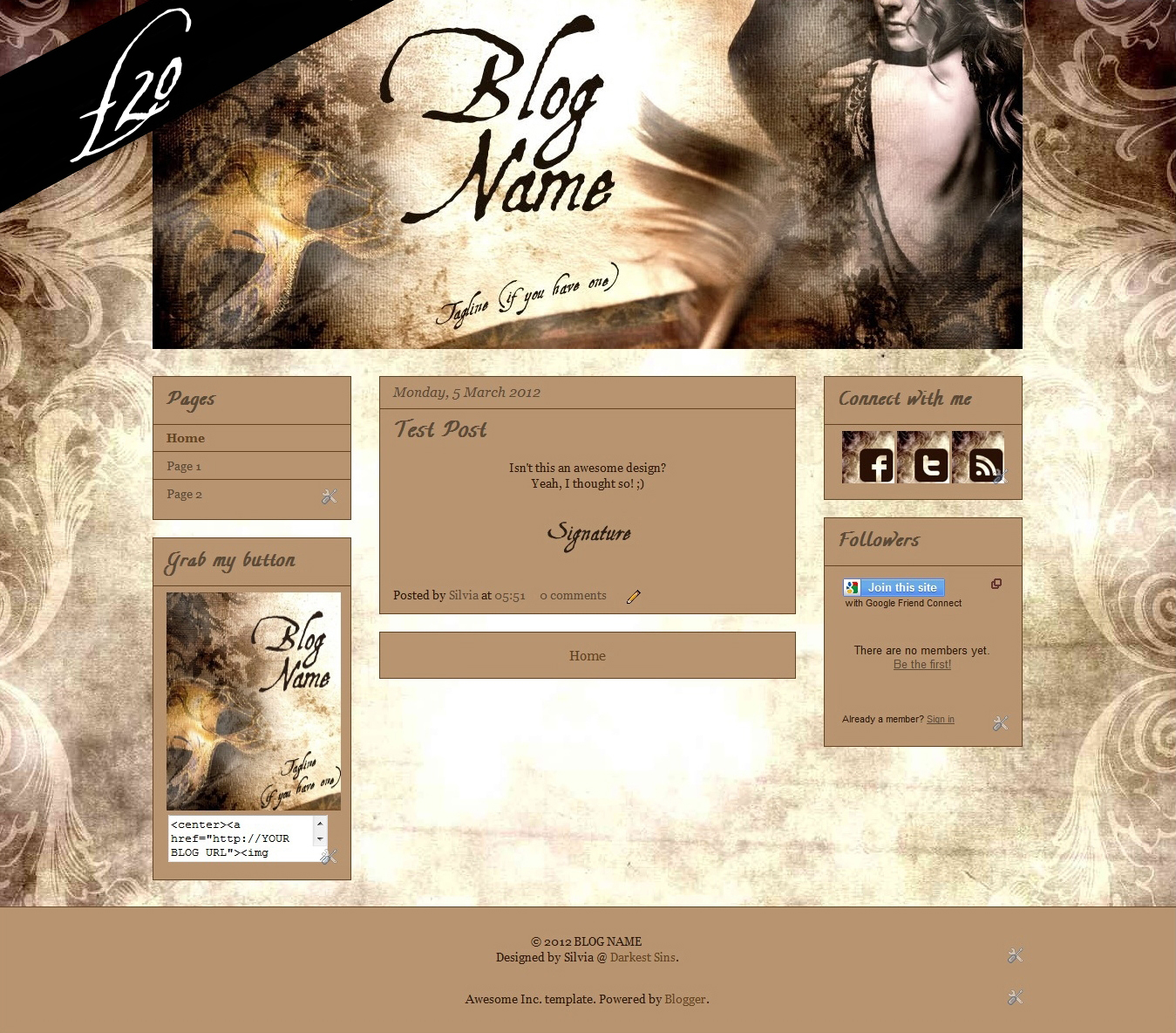 Darkest Sins | Pre-made Template & New Designs!!