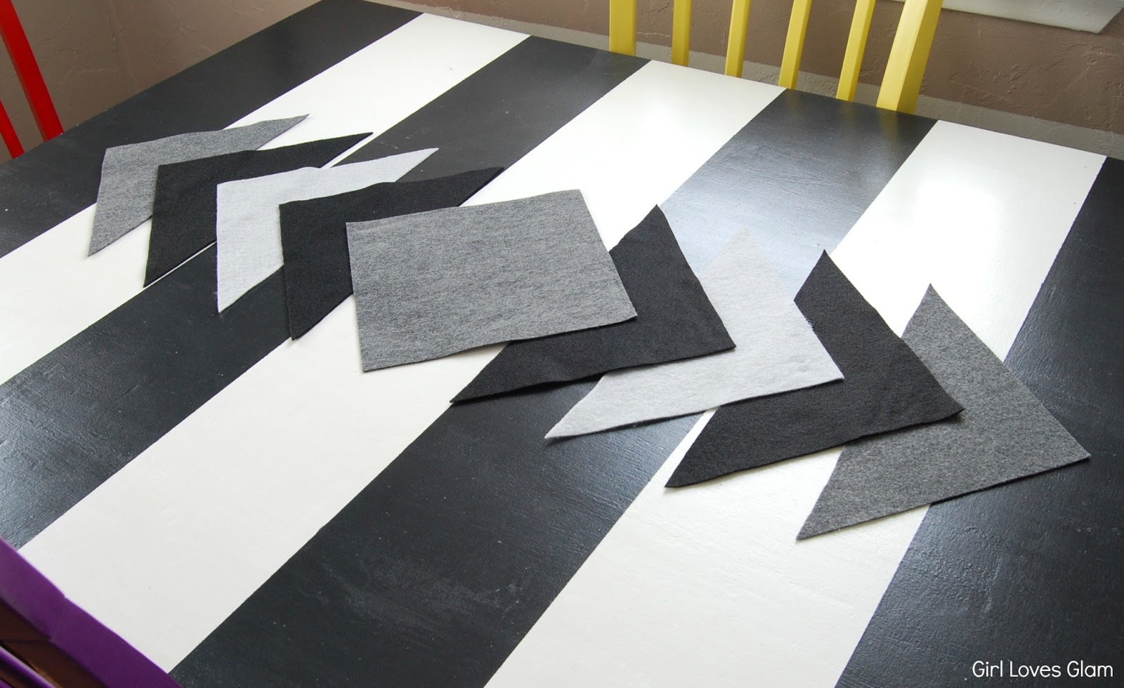 DIY Geometric Triangle Table Runner Tutorial - Girl Loves Glam