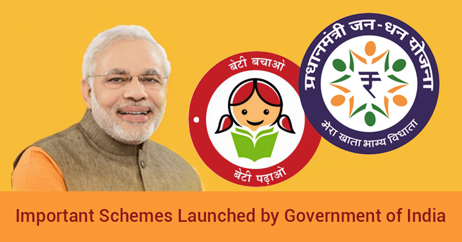 Important Schemes Launched by Government of India