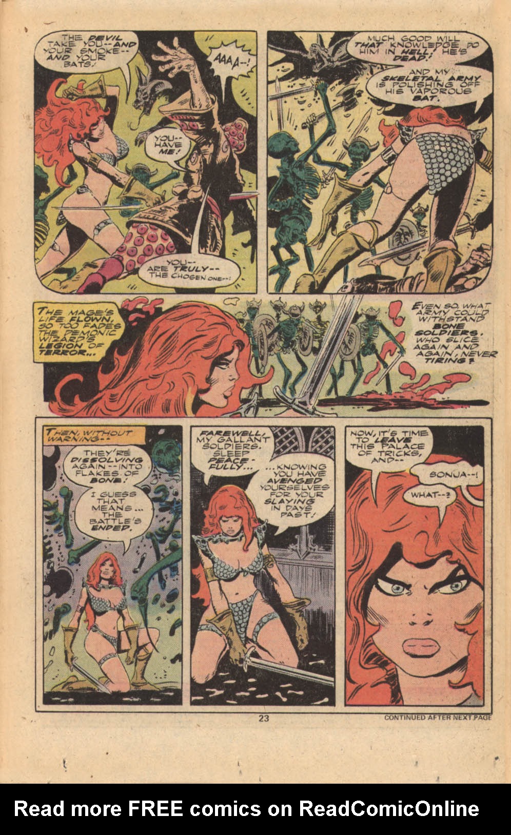Read Online Red Sonja 1977 Comic Issue 2