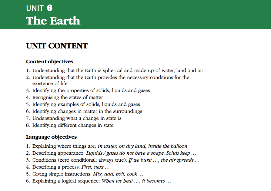 The English Cubby: UNIT 6 - The Earth