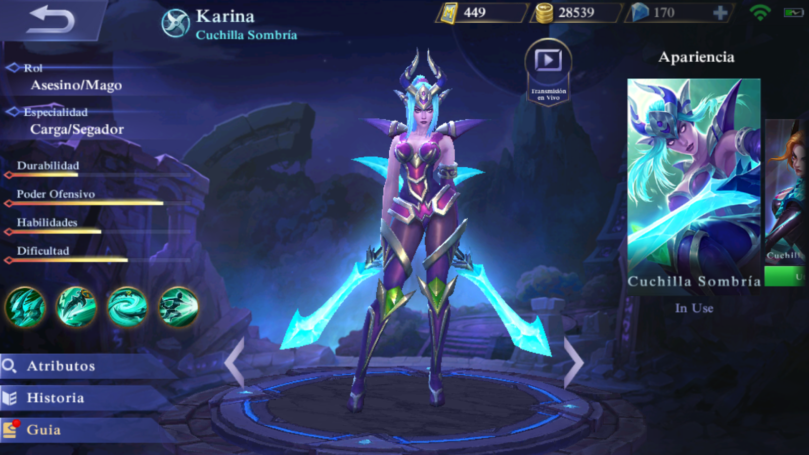 Mobile legends: Estrategia de Karina