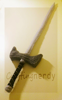 CraftingNerdy: 30" Crochet Plush Sword
