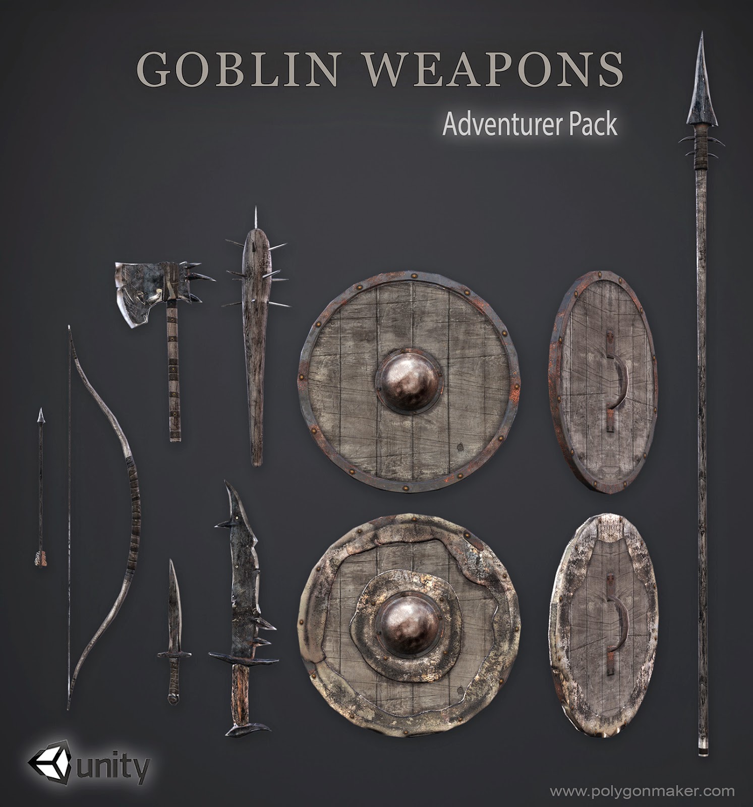 Polygonmaker: Adventurer Pack - Goblin Weapons