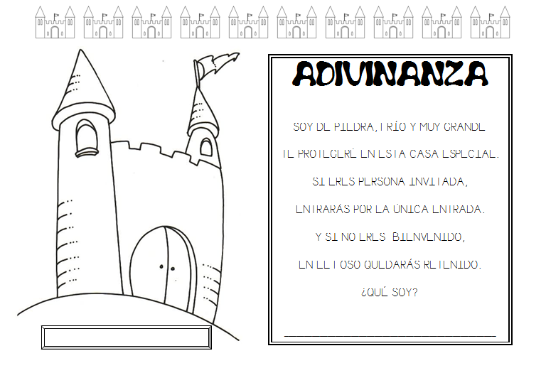 La magia de mirar: FICHAS DE LOS CASTILLOS