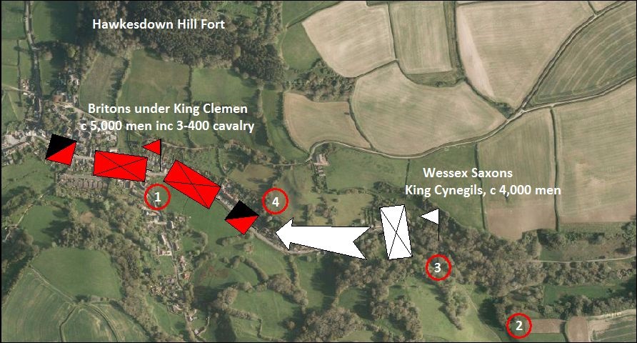 JJ's Wargames: Battlefields in Devon - Battle of Bindon (or Beandun) 614 AD