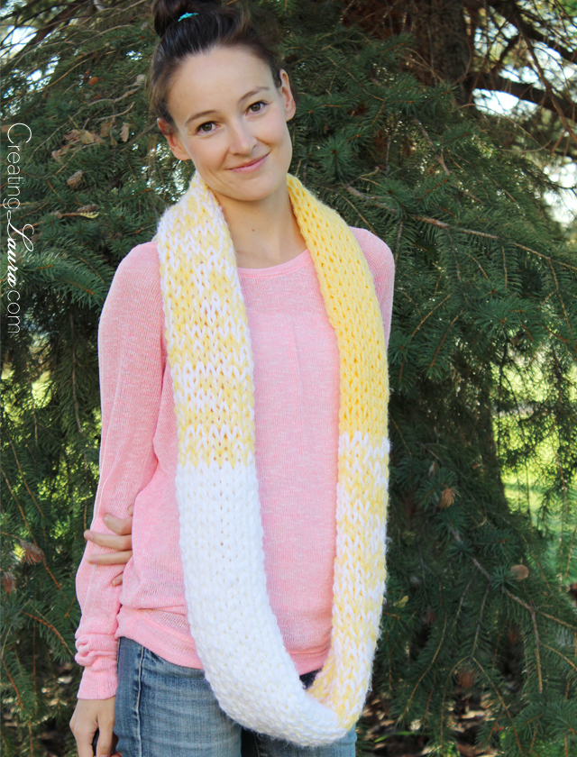 Creating Laura: Color Blocked Infinity Scarf