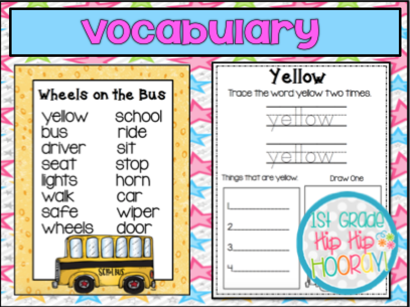 1st Grade Hip Hip Hooray!: Back to School...Bus Safety...The Wheels on ...