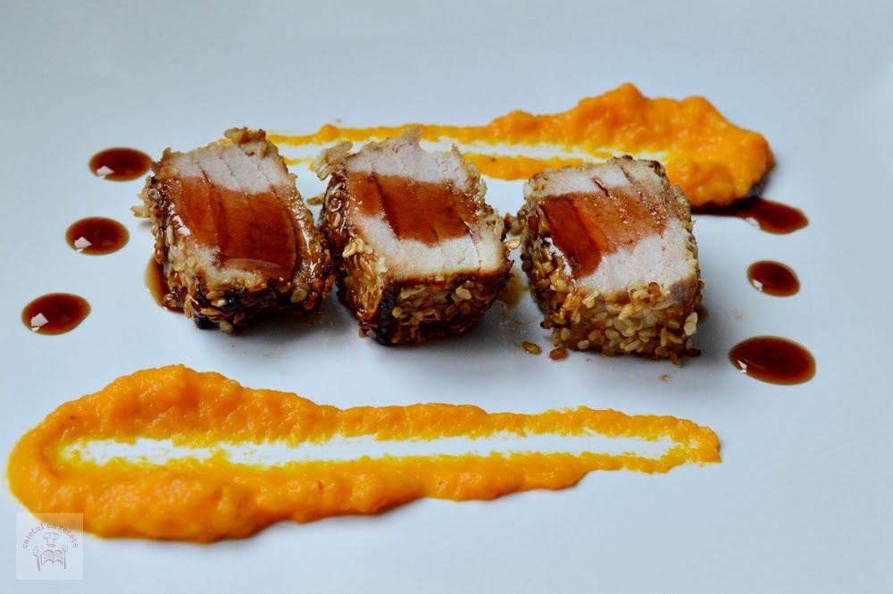 Ton in crusta de susan cu piure de morcovi - CAIETUL CU RETETE