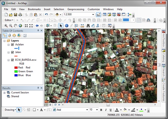 Cara Membuat As Jalan secara Otomatis di ArcGIS (Garis Tengah dari dua ...