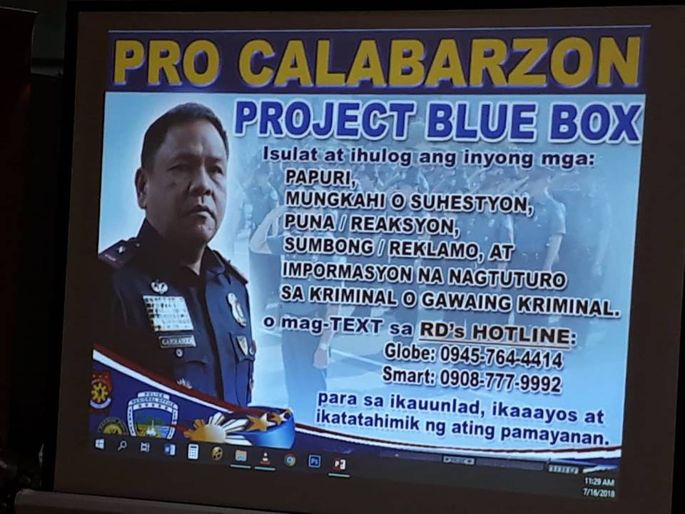 In Photos: PNP CALABARZON, INILUNSAD ANG POJECT BLUE BOX SA LUCENA CITY ...