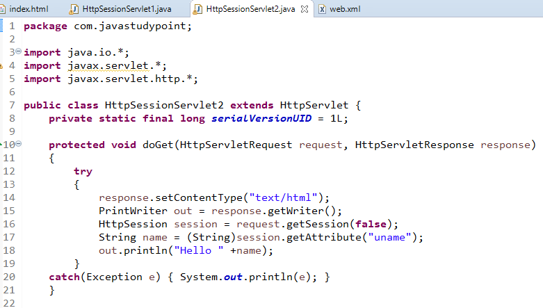 Session Management in Servlet Using HttpSession - Javastudypoint