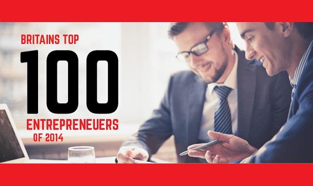 Britains Top 100 Entrepreneurs of 2014 #infographic - Visualistan