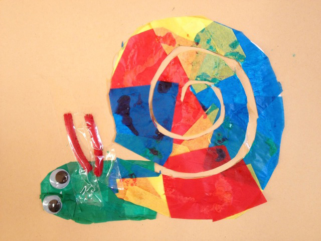 Berkeley Childminding: Tissue Paper Snail