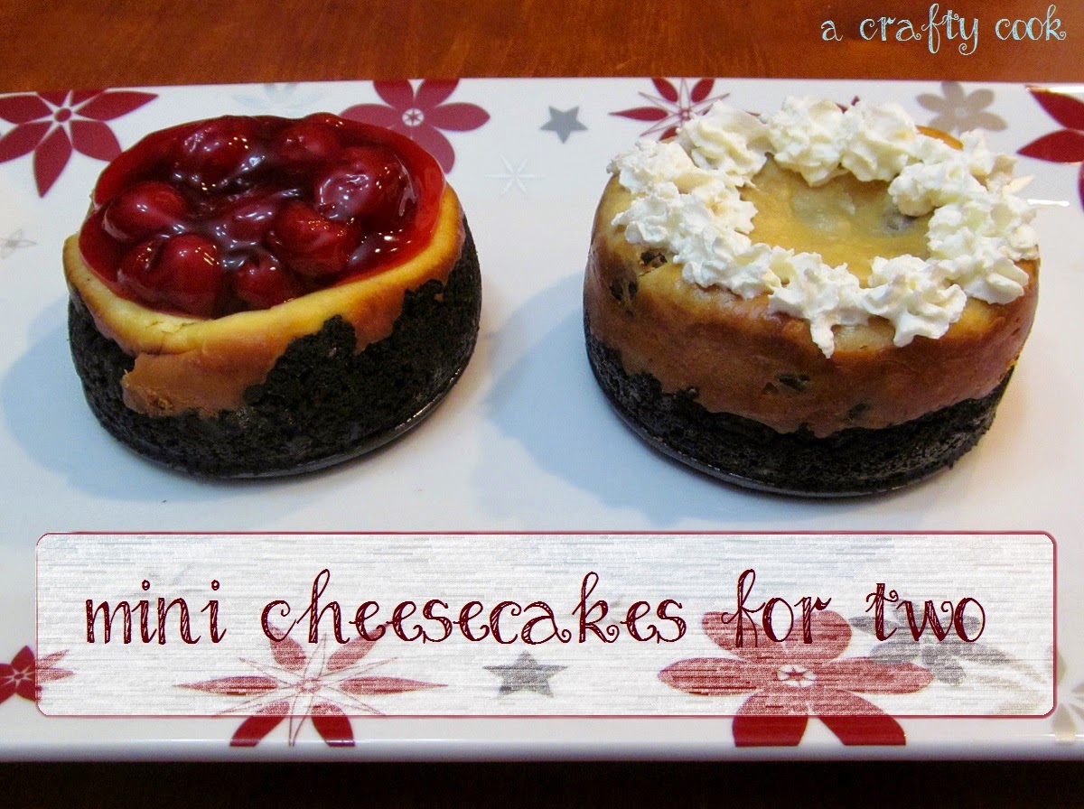 A Crafty Cook: Mini Cheesecakes for Two {Classic and Peanut Butter ...