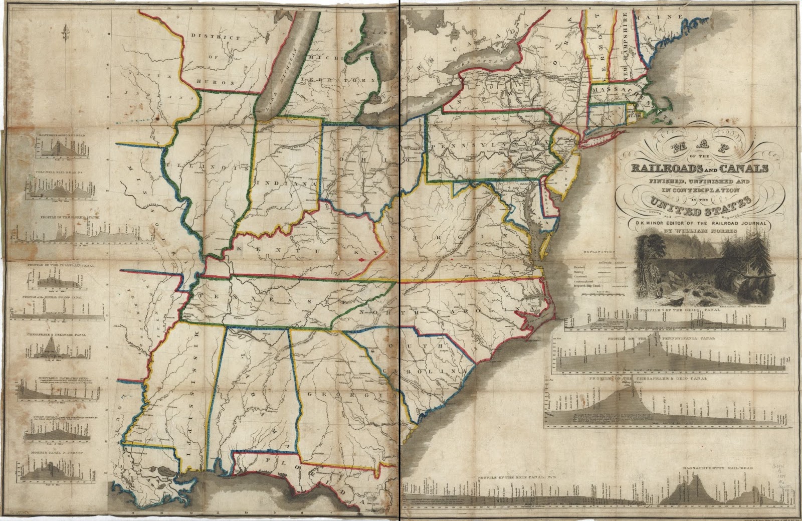 Just A Car Guy: an 1846 map for travelers through the United States of ...