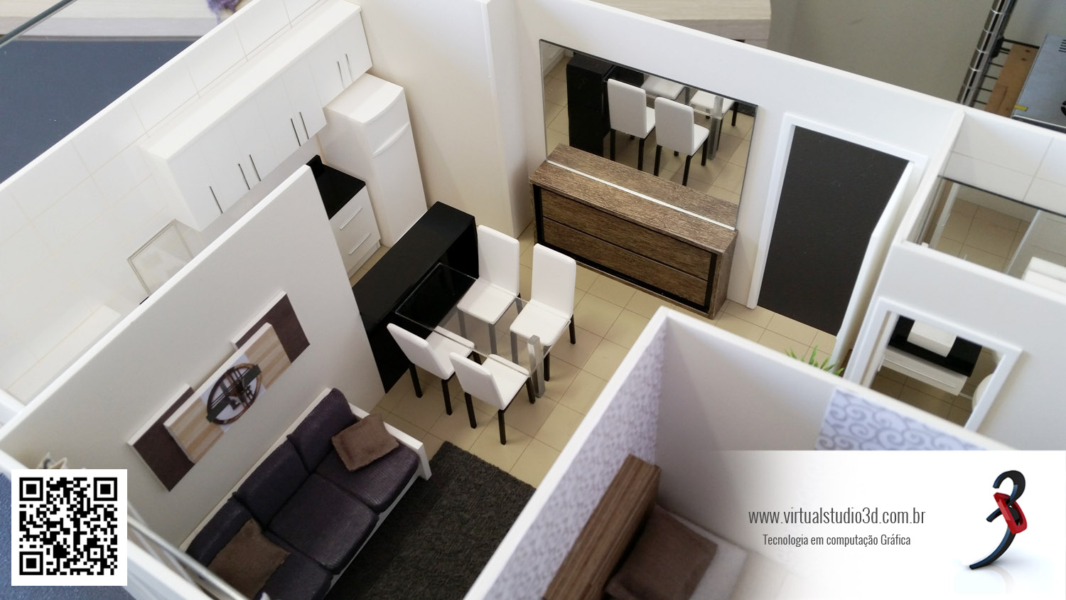 Virtual Studio 3D: Maquete física apartamento decorado
