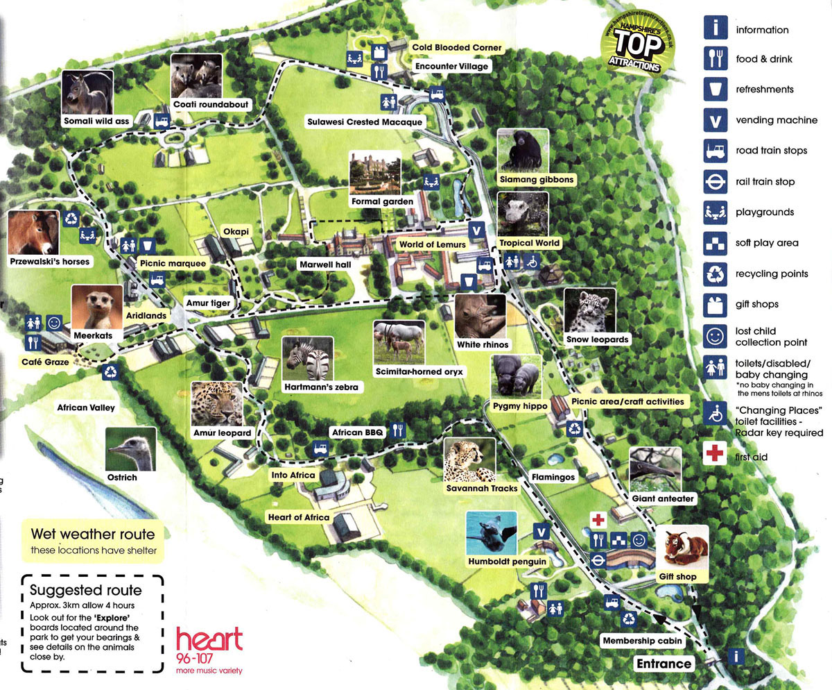 Rebecca Sutherland: Marwell Zoo Animals and Map
