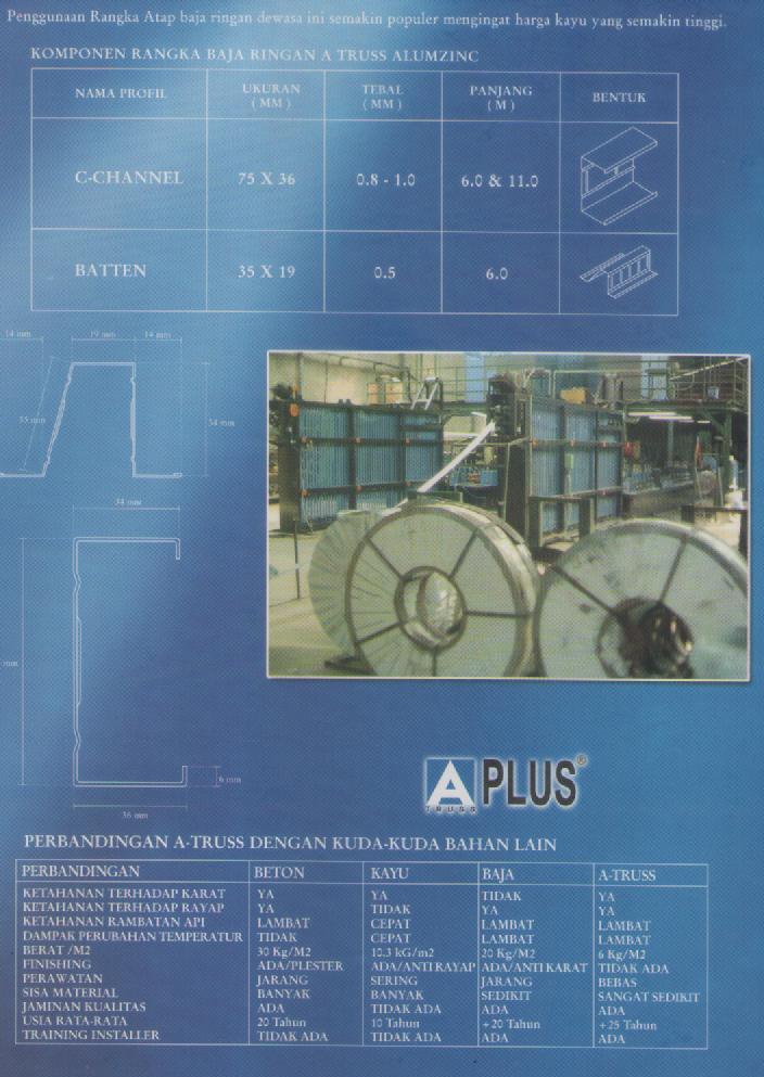SUPPLIER MATERIAL BANGUNAN: APLUS RANGKA ATAP (TRUSS), SPANDEK, CORDEK ...