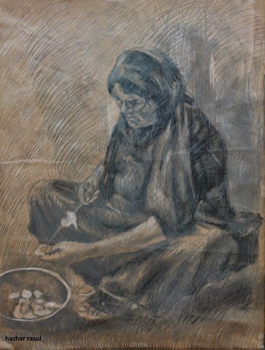 kurdistanart: Art work Drawing by Kurdish Painter ~ Hazhar Rasul born ...
