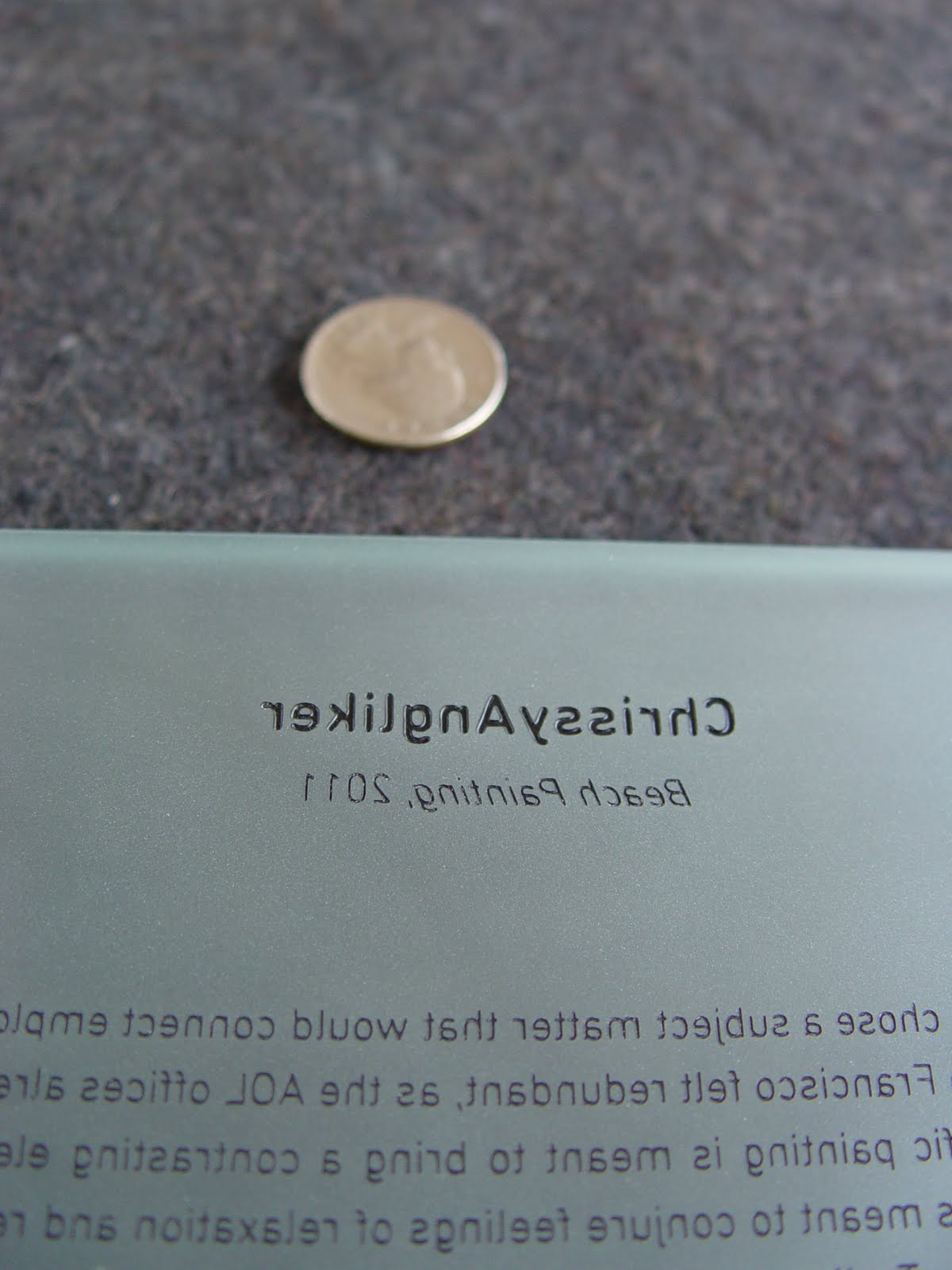 Etched Glass: Museum Plaques