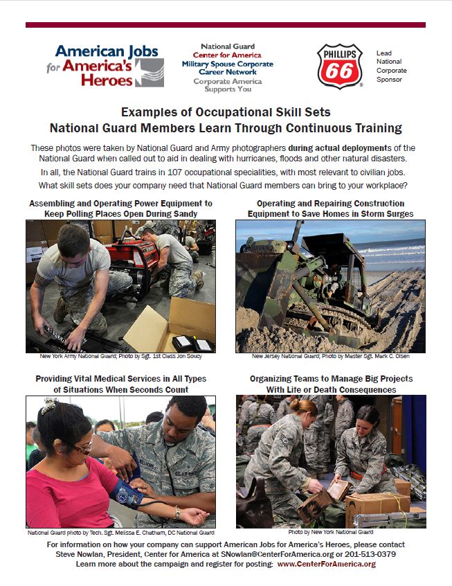 American Jobs for America's Heroes: New Campaign Flyer Shows Diverse ...