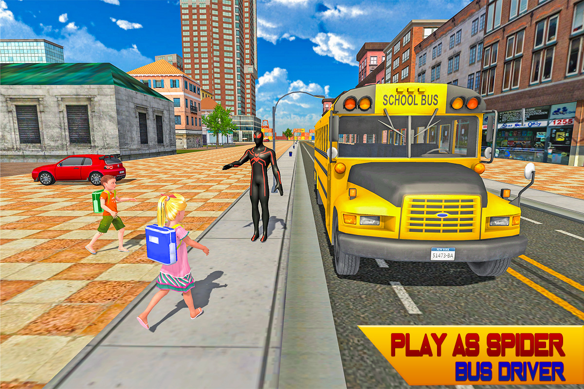 Spider Hero School Bus Driving 2017 | Game Rivals