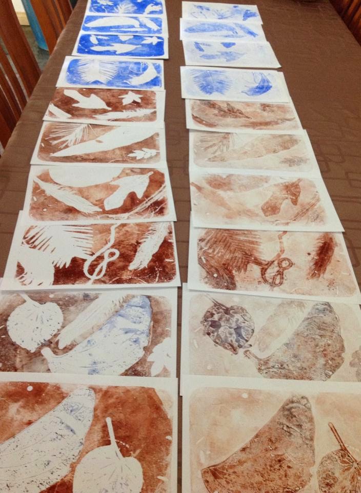 Northern Territory Papermaker: More monotype with found stencils