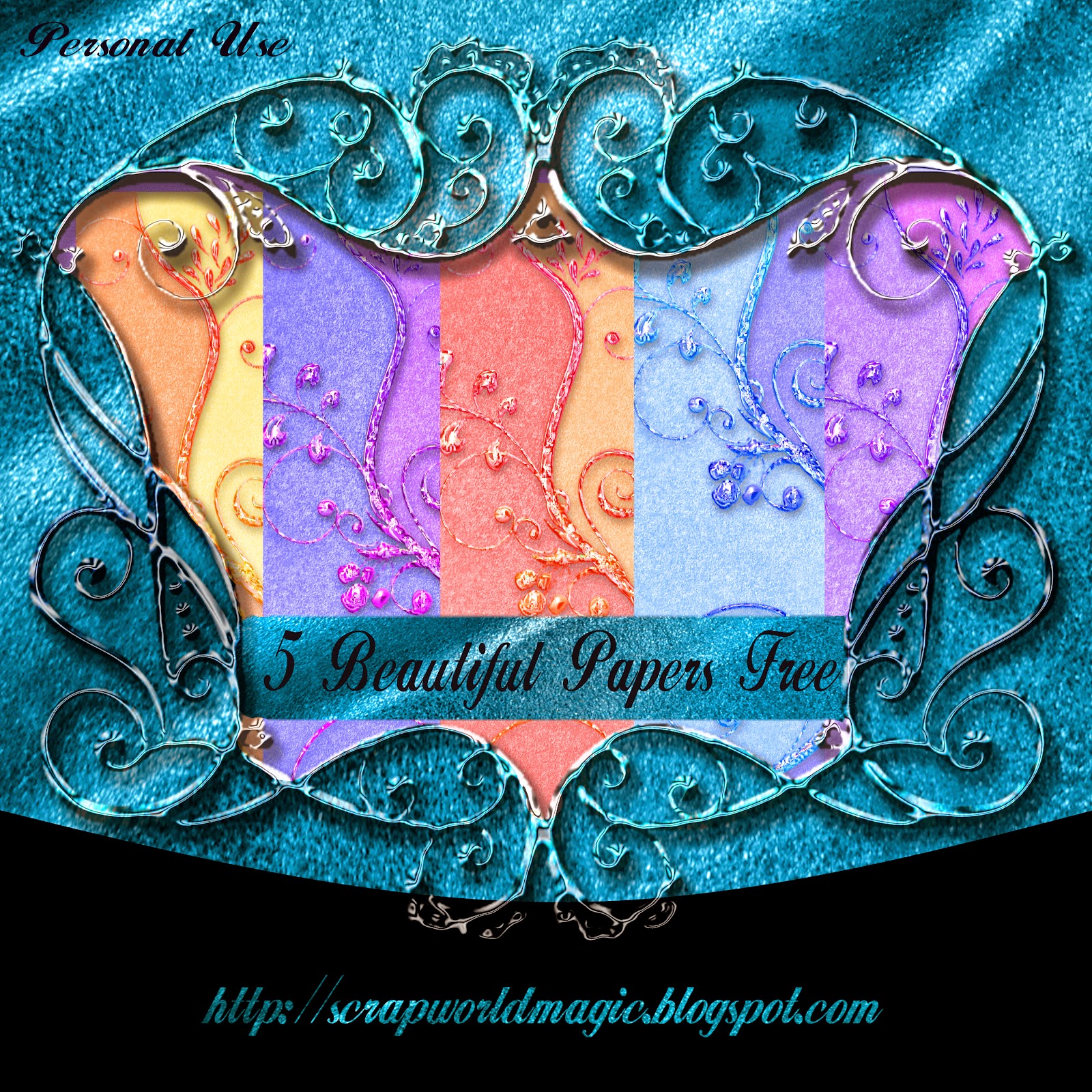 Gitka Scrap Design: 5 Beautiful Papers Free