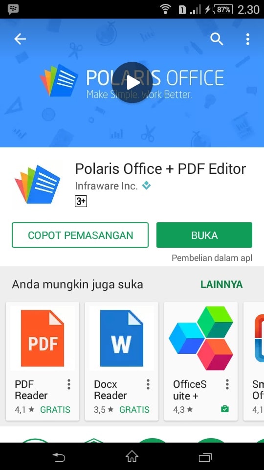 Review Polaris Office Aplikasi Pengolah Data di Android - Nino Artikel