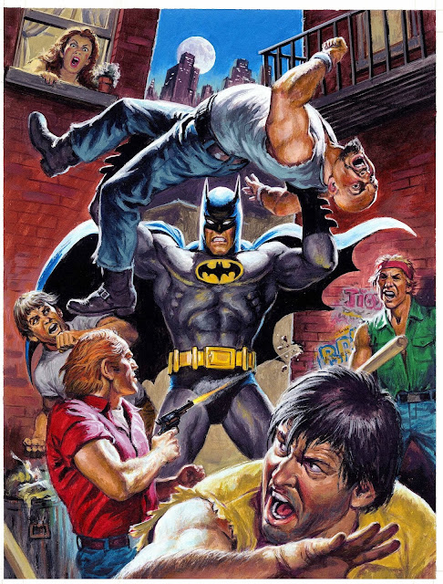 DC Comics of the 1980s: Batman vs. Street Thugs by Earl Norem