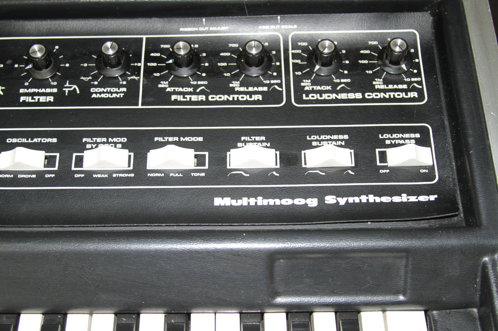 MATRIXSYNTH: Vintage Moog Multimoog Synthesizer w/ Peeling Front Panel