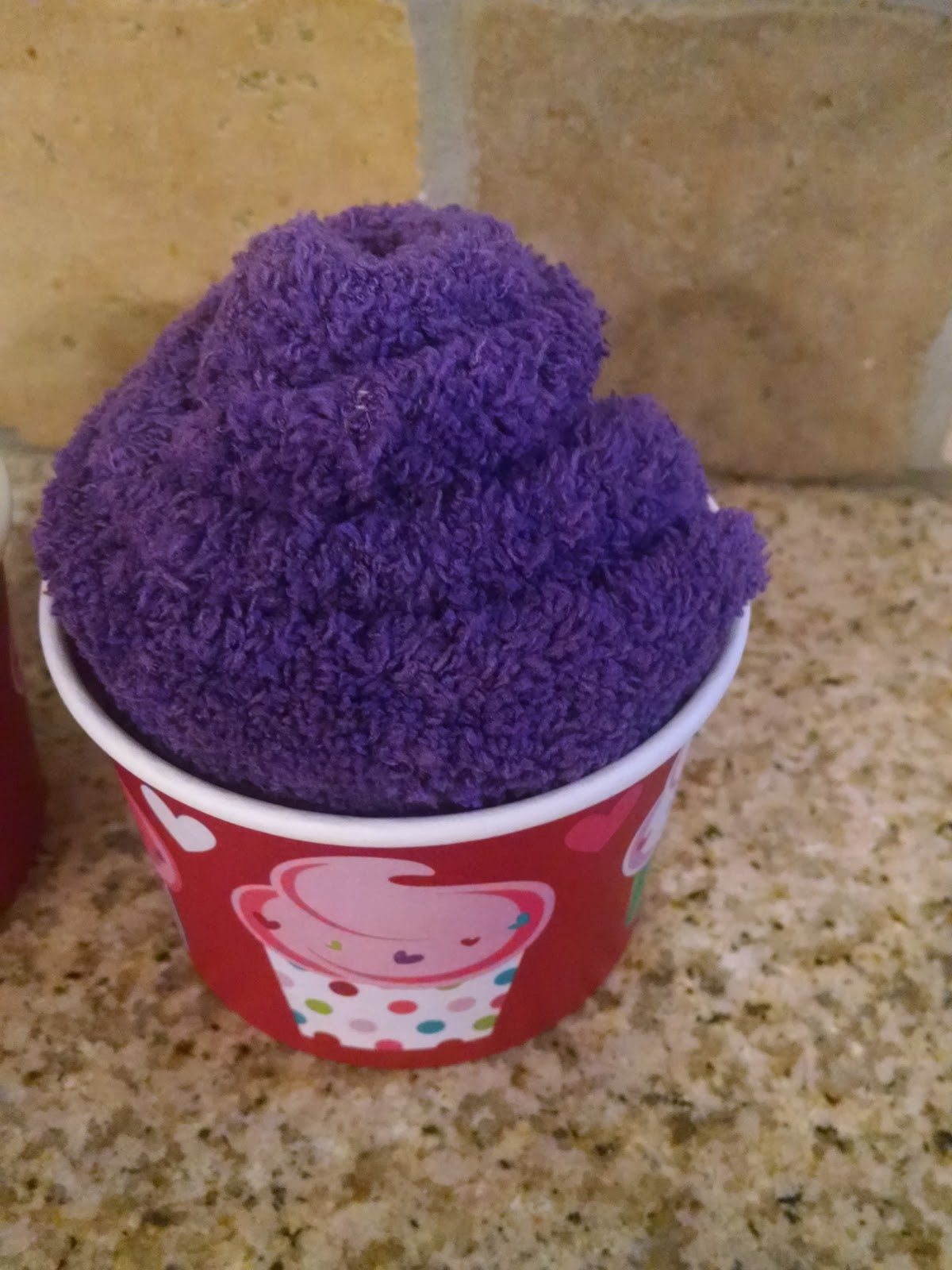 Must Run in the Family: Fuzzy Sock Cupcakes