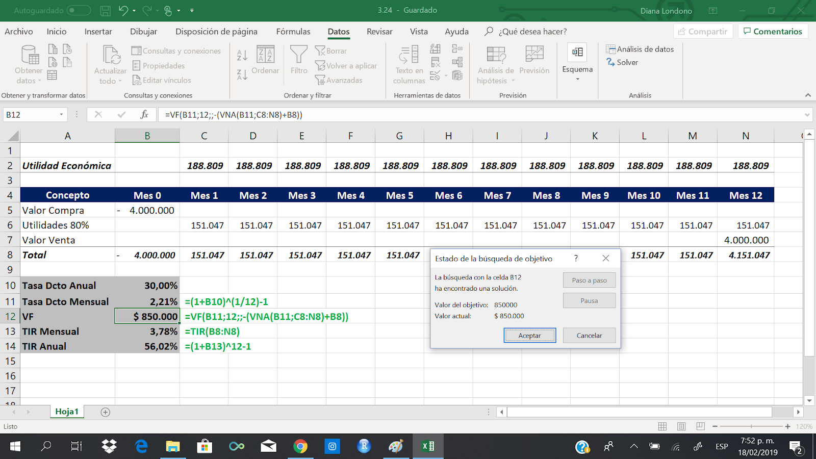 Finanzas, excel, vba, sql y algo más...: Matemática Financiera: Montaje ...