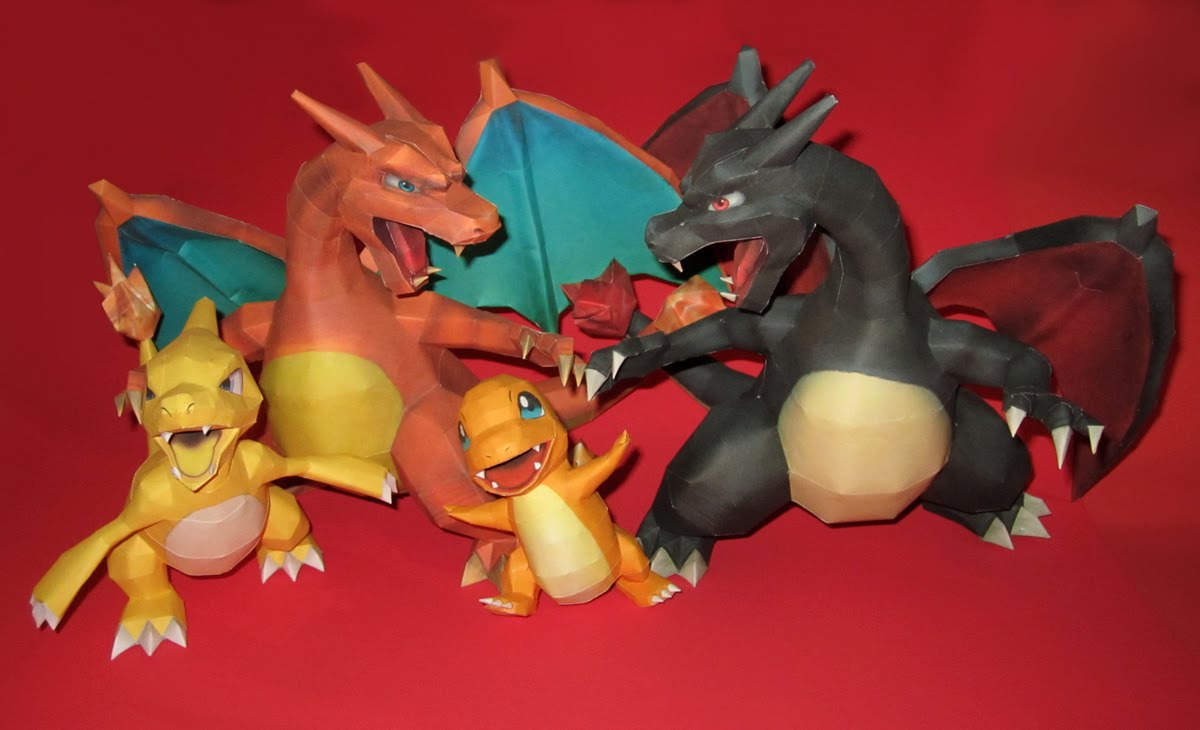 Modelli Pokemon Papercraft Charmander