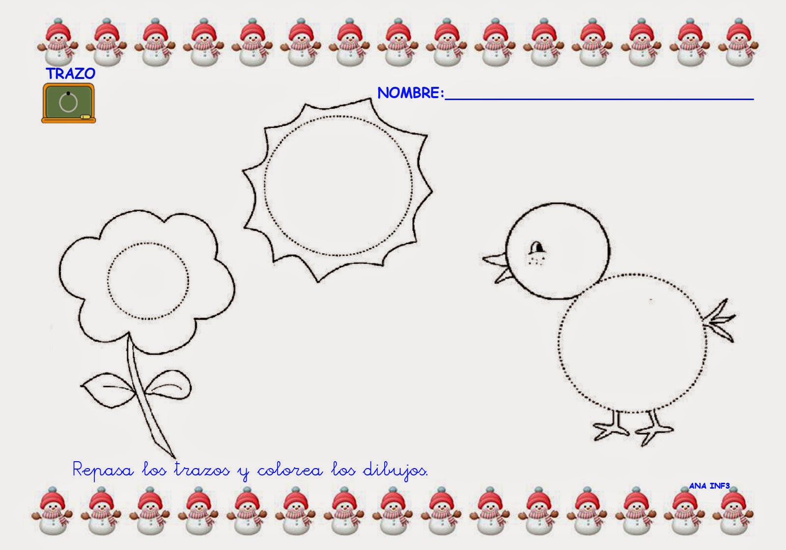 INFANTILES DE ANA V.: GRAFOMOTRICIDAD: TRAZOS CIRCULAR Y SEMICIRCULAR