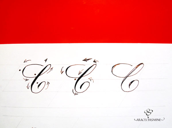Caligrafía copperplate ¿cómo escribir la letra C? | Aracelyasmine ...