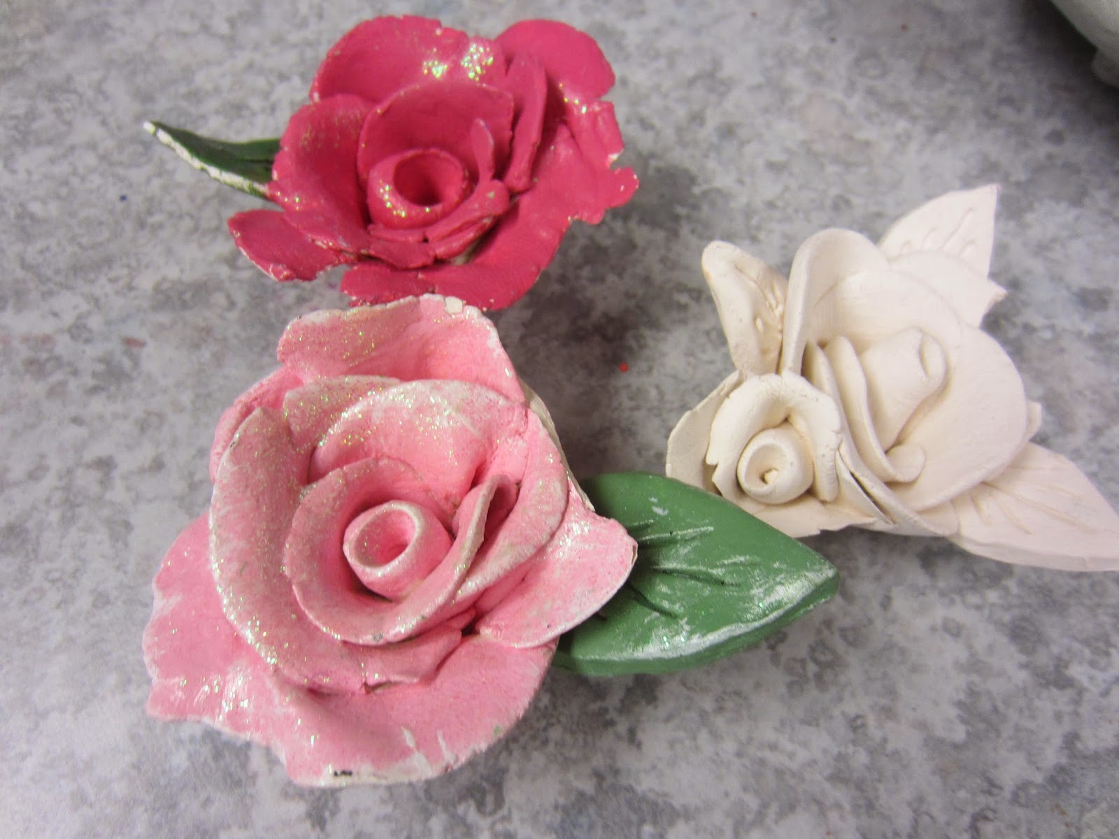 Art to the Moon & Back: Clay Roses