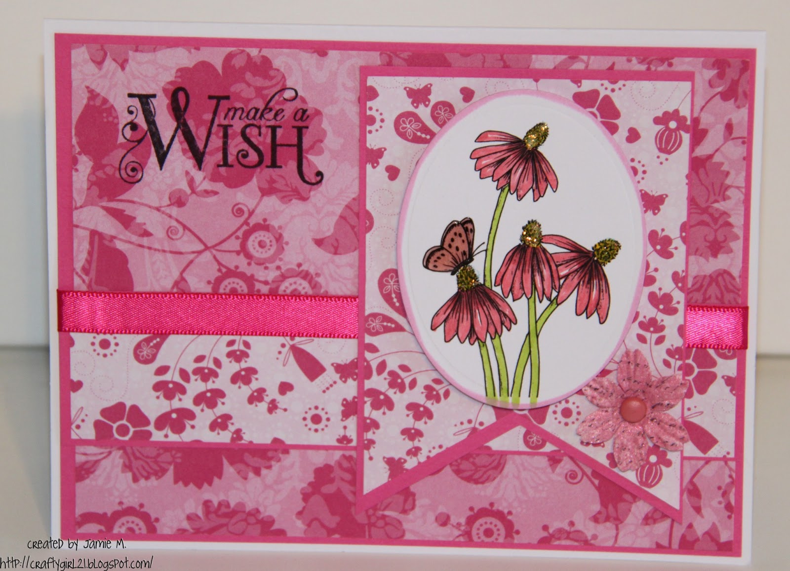 Crafty Girl 21!: SSS215 Pink Pink Pink Card