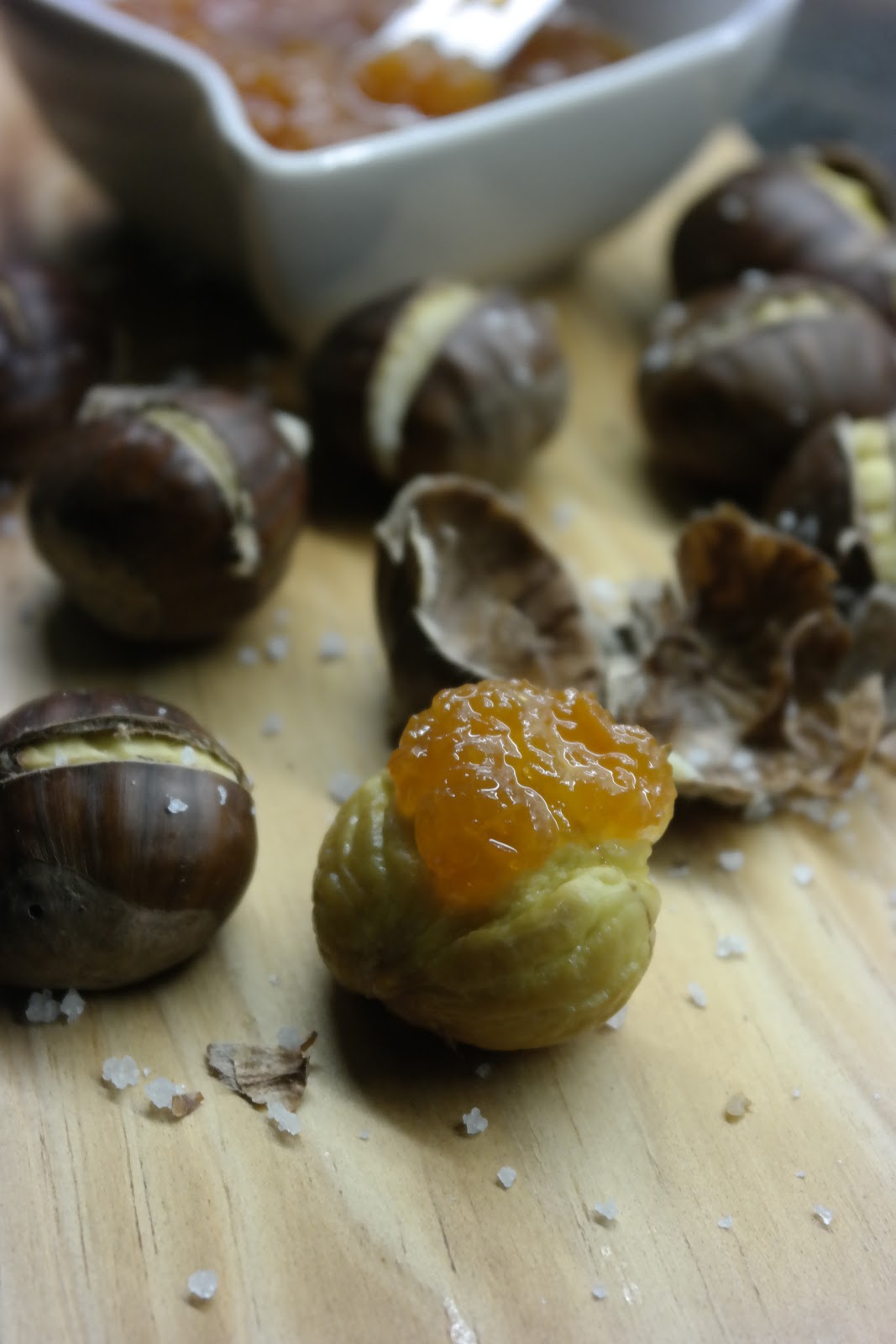COZINHAR COM OS ANJOS: CASTANHAS ASSADAS COM DOCE DE ABÓBORA