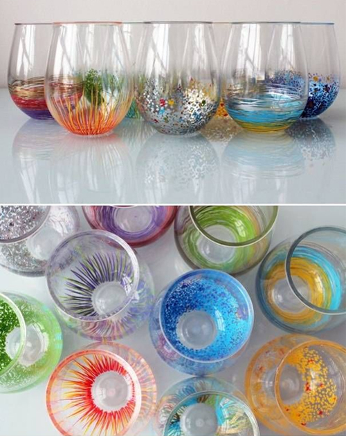 Popular DIY Crafts Blog: How to Make Bright Colored Vases