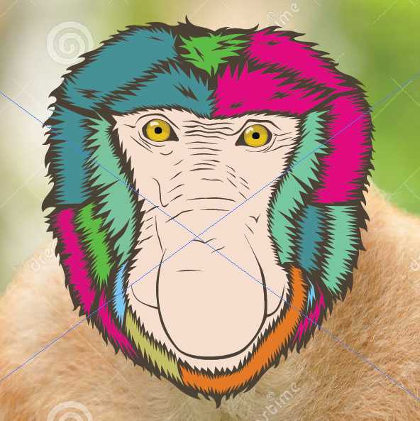 Cara Membuat Gambar Vector Bekantan dengan Adobe Ilustrator - Natasurya