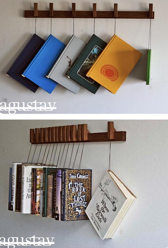 Old and Cold's ingenious book hanger | YOUR HOME IS LOVELY