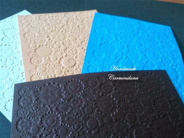 Felicitari handmade (realizate manual): Carton embosat