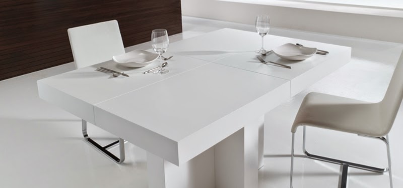 Mesas de comedor con pata central