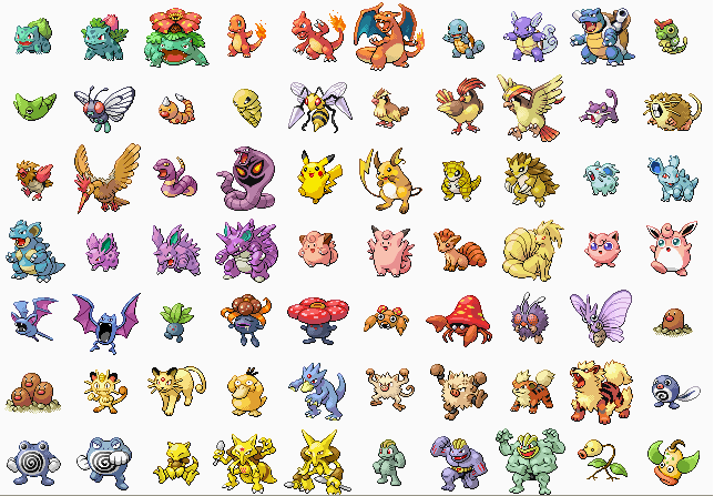 Pokémon Games: Sprites-Pokémons