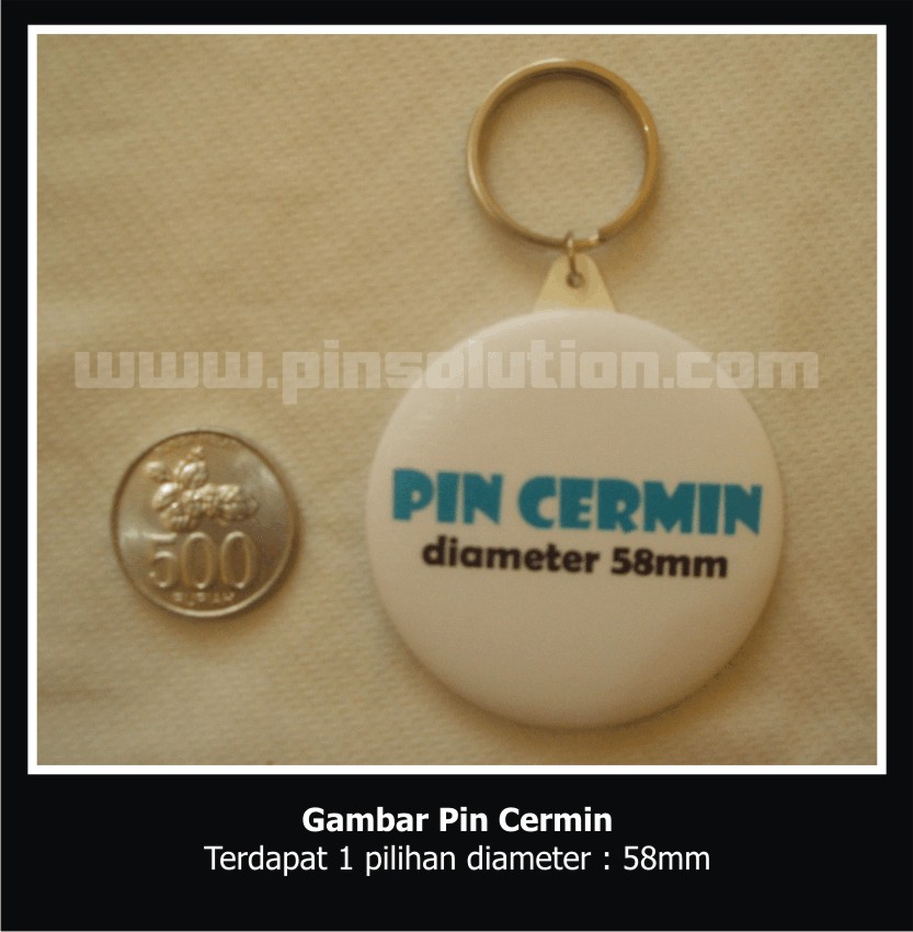 4. Pin Gantungan Cermin / Key Chain Mirror Pin